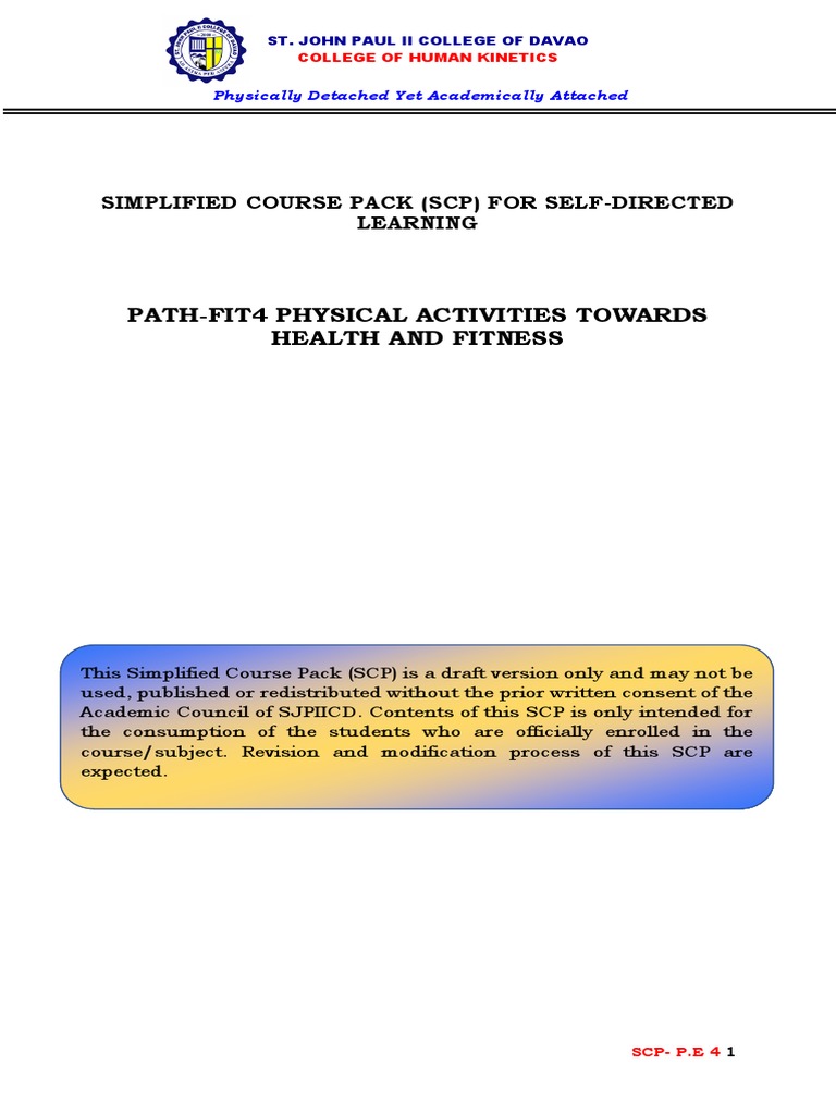 Path-Fit4 Physical Activities Towards Health and Fitness: Simplified ...