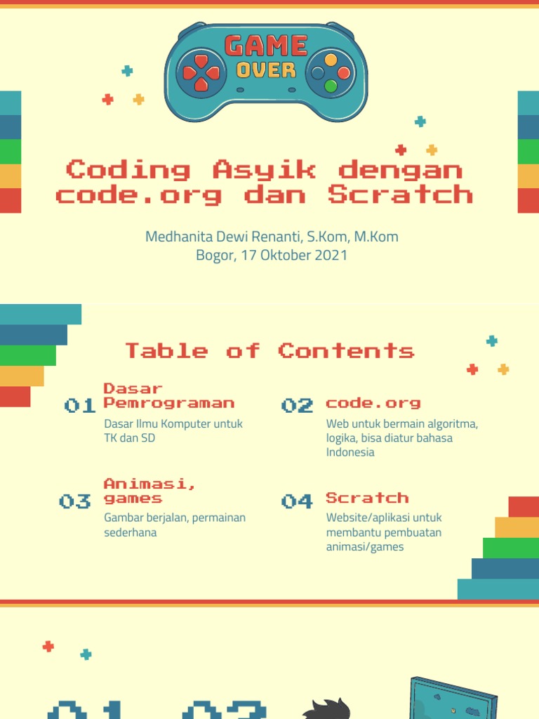 Coding Asyik Dengan Scratch - Project - Pertemuan8 | PDF | Game & Aktivitas | Komputer