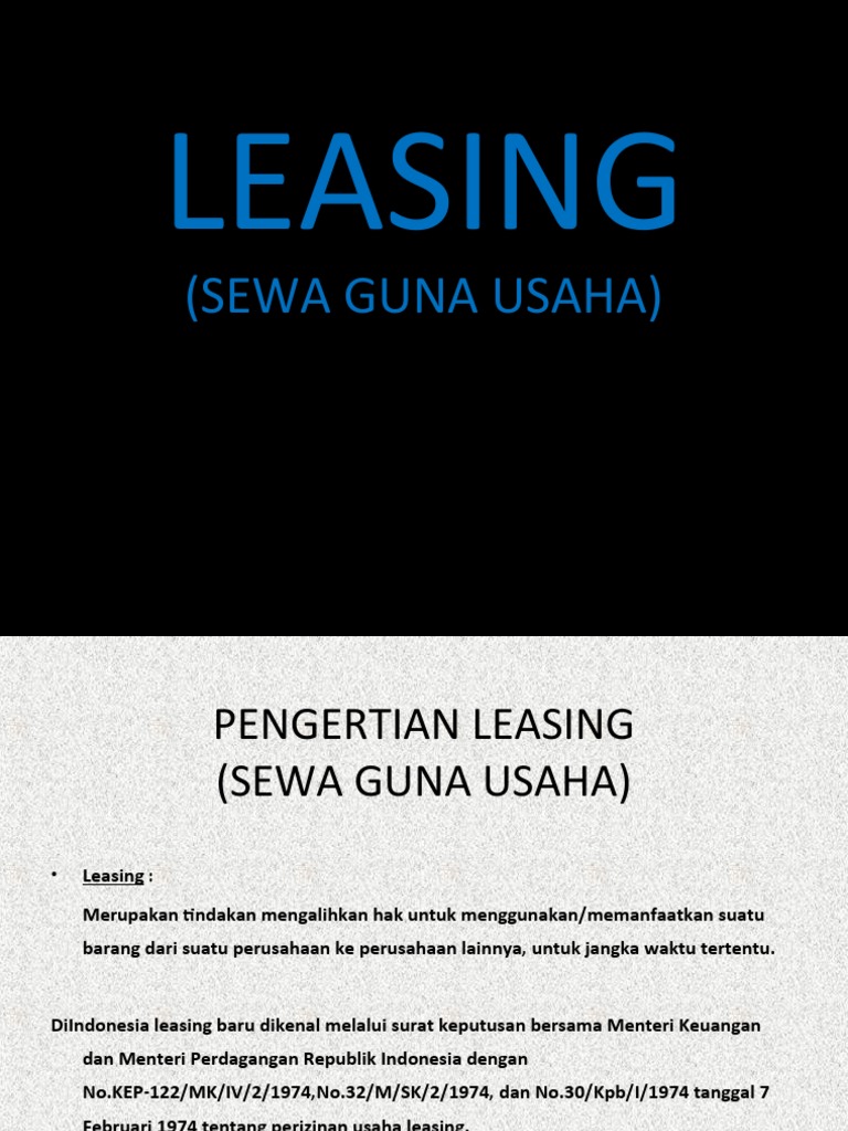 Materi Leasing 2 | PDF