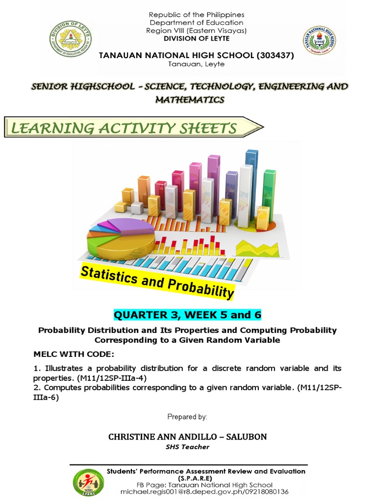 Learning Activity Sheets: Quarter 3, Week 5 and 6 | PDF | Probability ...