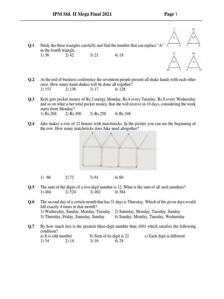 STD2 2021 Mega Final | PDF