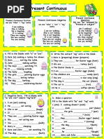 Present Continuous Exercises | PDF | Easter Egg | Linguistics