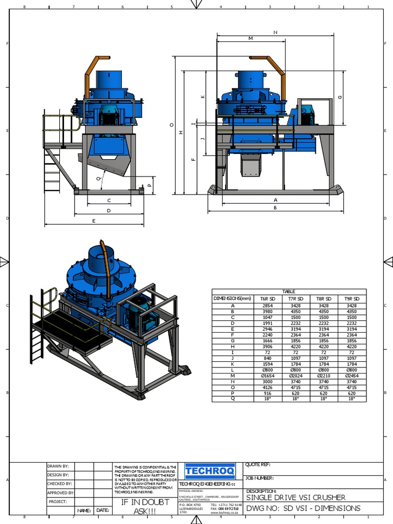 Single Drive Vsi Crusher - Sizes | PDF