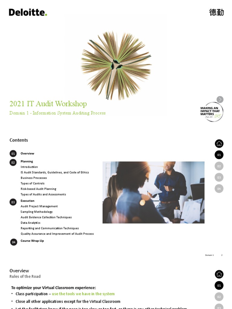 IT Audit Domain 1 - v3 | PDF | Financial Audit | Internal Control