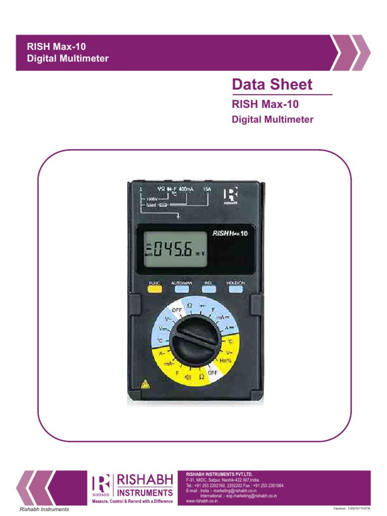 RISHMax 10 | PDF | Alternating Current | Decibel