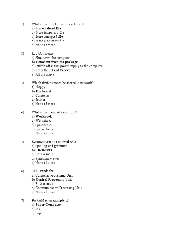 Computer Literacy Test 5 | PDF | Graphical User Interfaces | Microsoft ...
