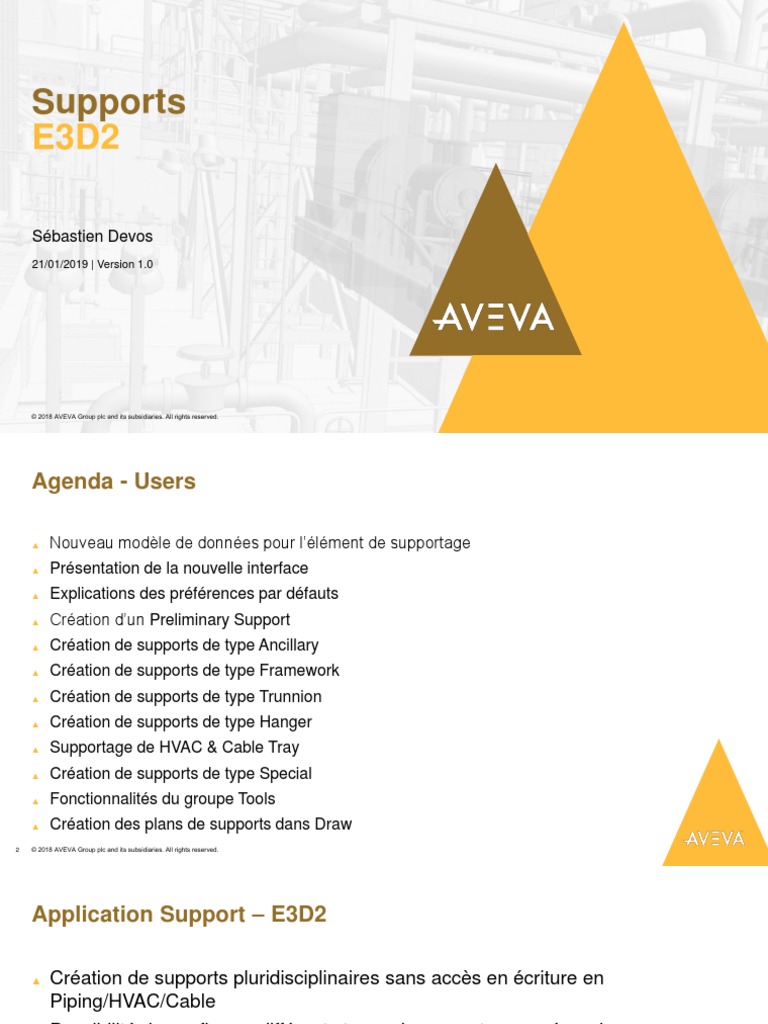 Support E3D User 2019 | PDF