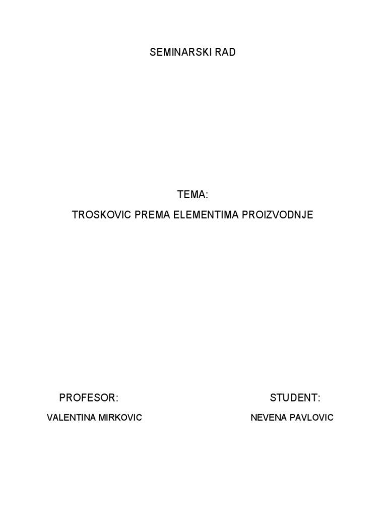 Troskovi Poslovanja | PDF