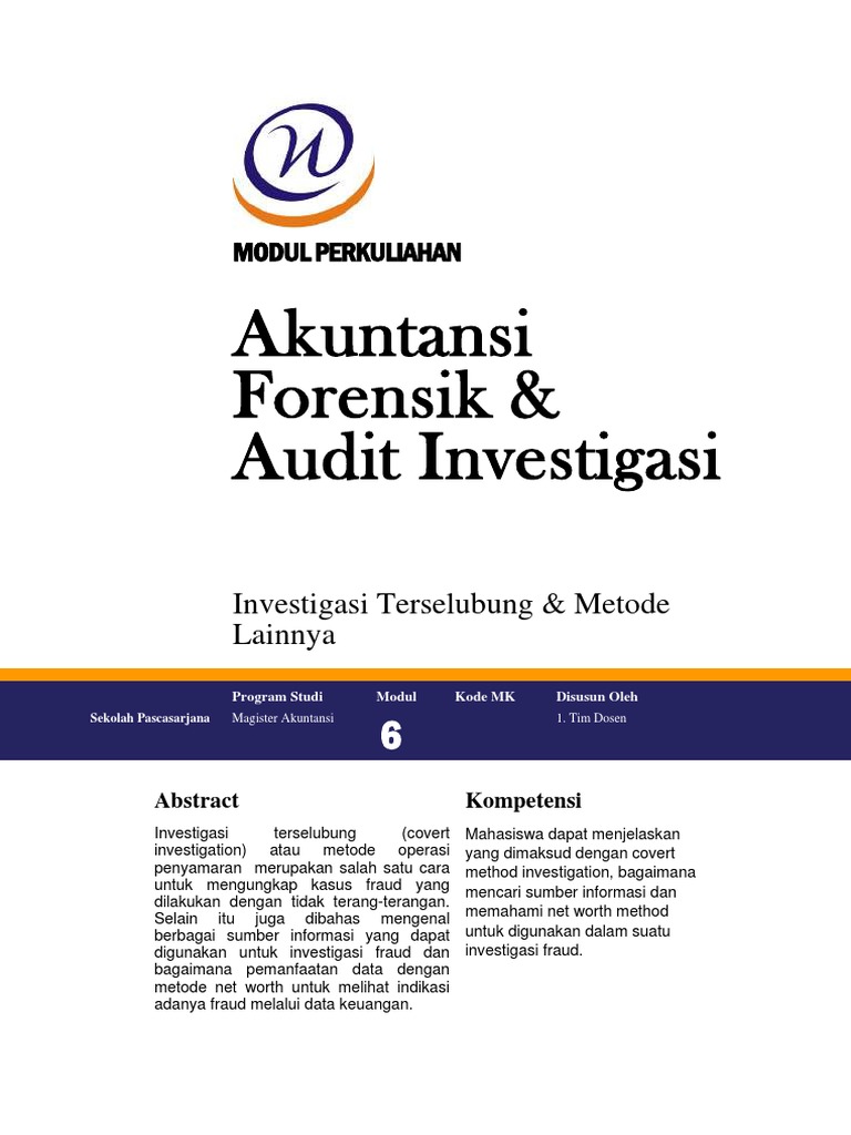 07 Metode Investigasi Terselubung | PDF