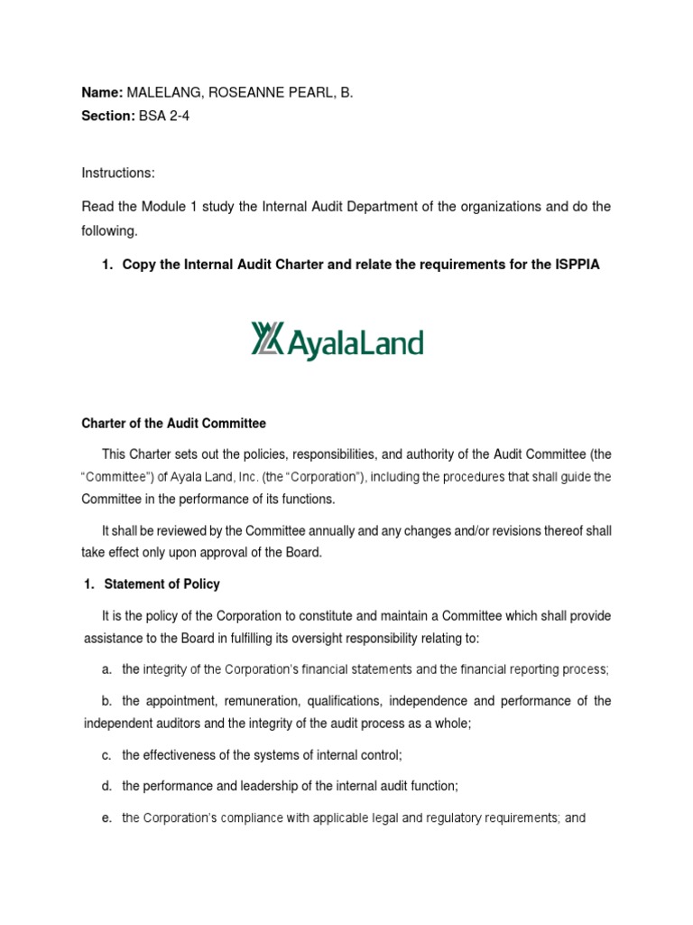 Internal Audit Charter Overview | PDF | Internal Audit | Audit