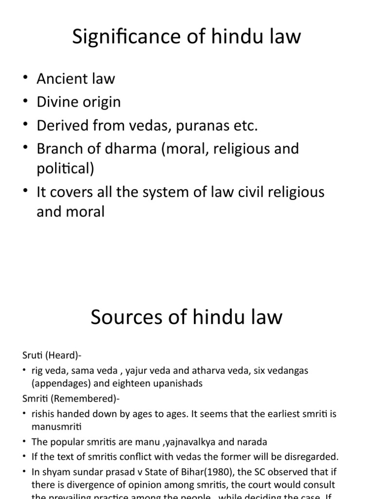 Sources of Hindu Law | PDF | Vedas | Religious Books