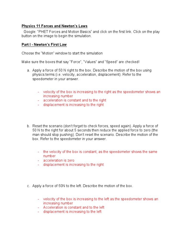 Physics 11 Forces and Newton's Laws | PDF | Force | Friction
