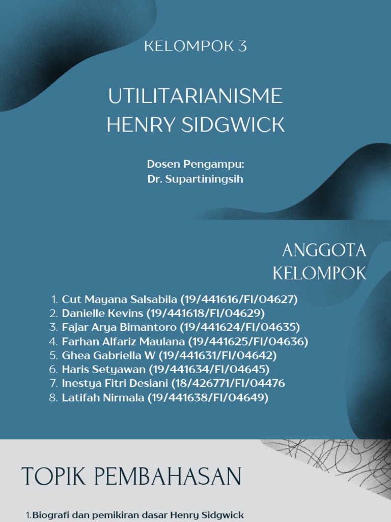 Utilitarianisme Henry Sidgwick | PDF