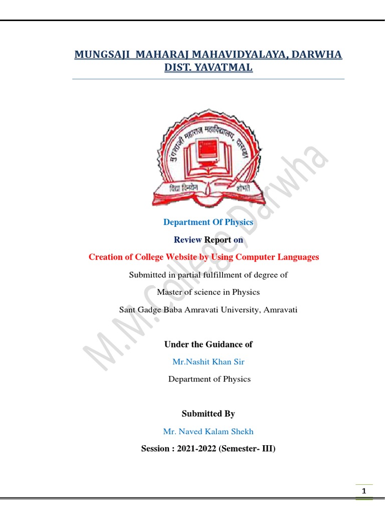 Abstract of The Project College Website | PDF | Databases | Relational ...