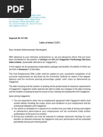 Capgemini Offer Letter | PDF
