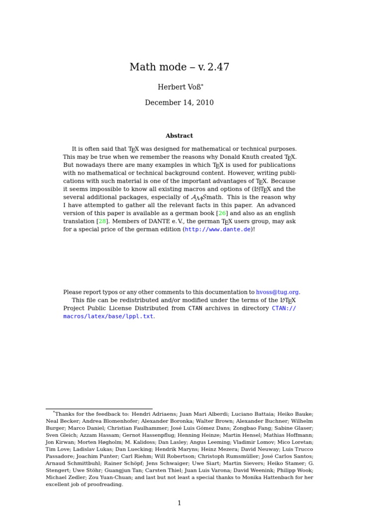Math Mode | PDF | Matrix (Mathematics) | Writing