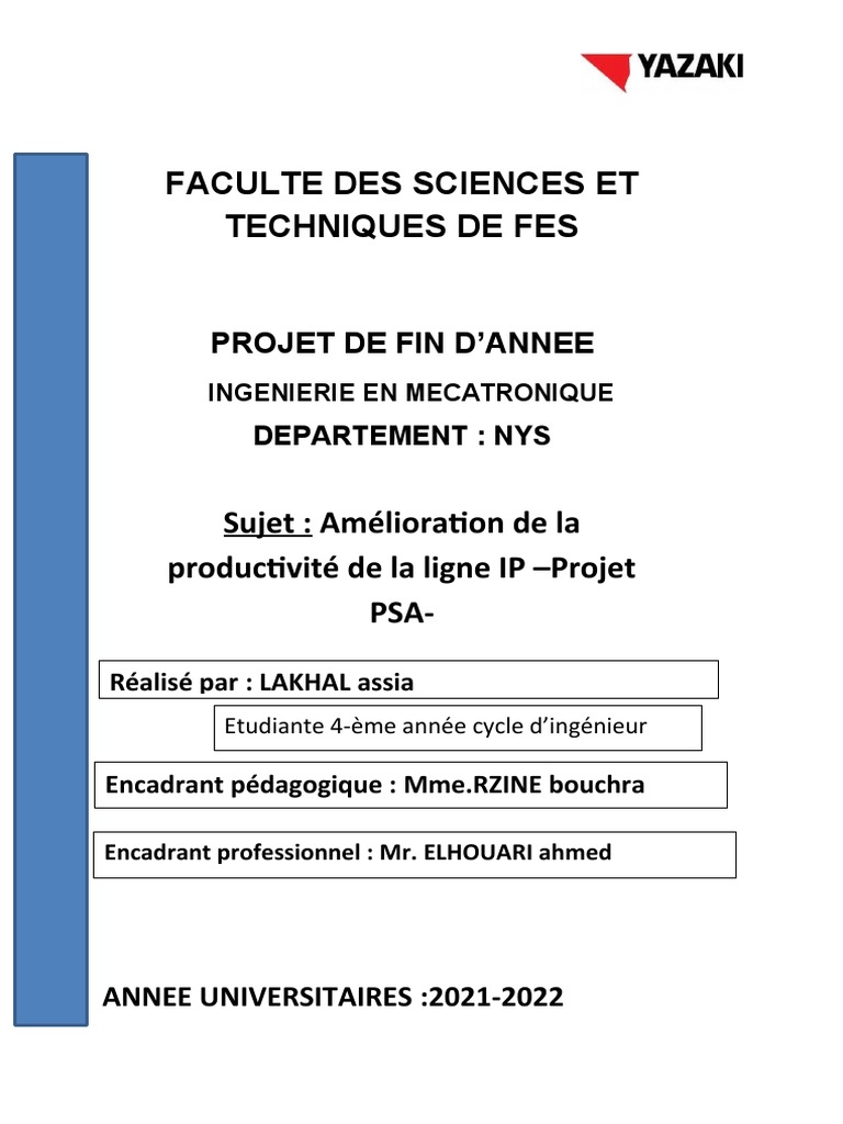 Rapport Yazaki | PDF | Six Sigma | Business