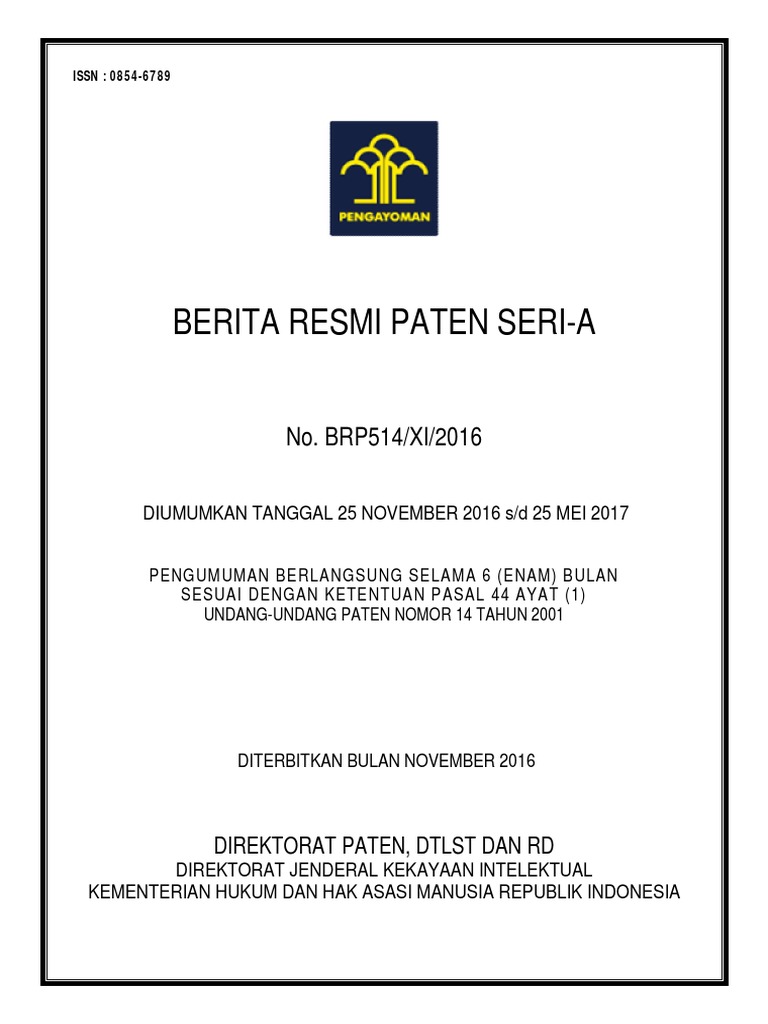 Berita Resmi Paten | PDF