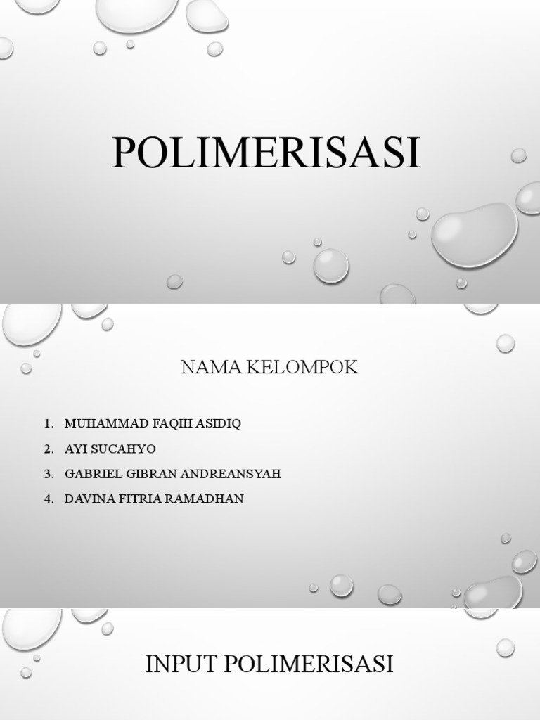 Panduan Polimerisasi Dasar | PDF | Sains & Matematika