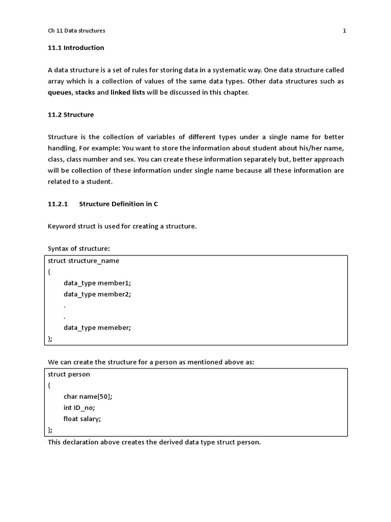 Ch 11 Data Structures Without Pointer Pdf Queue Abstract Data Type Pointer Computer