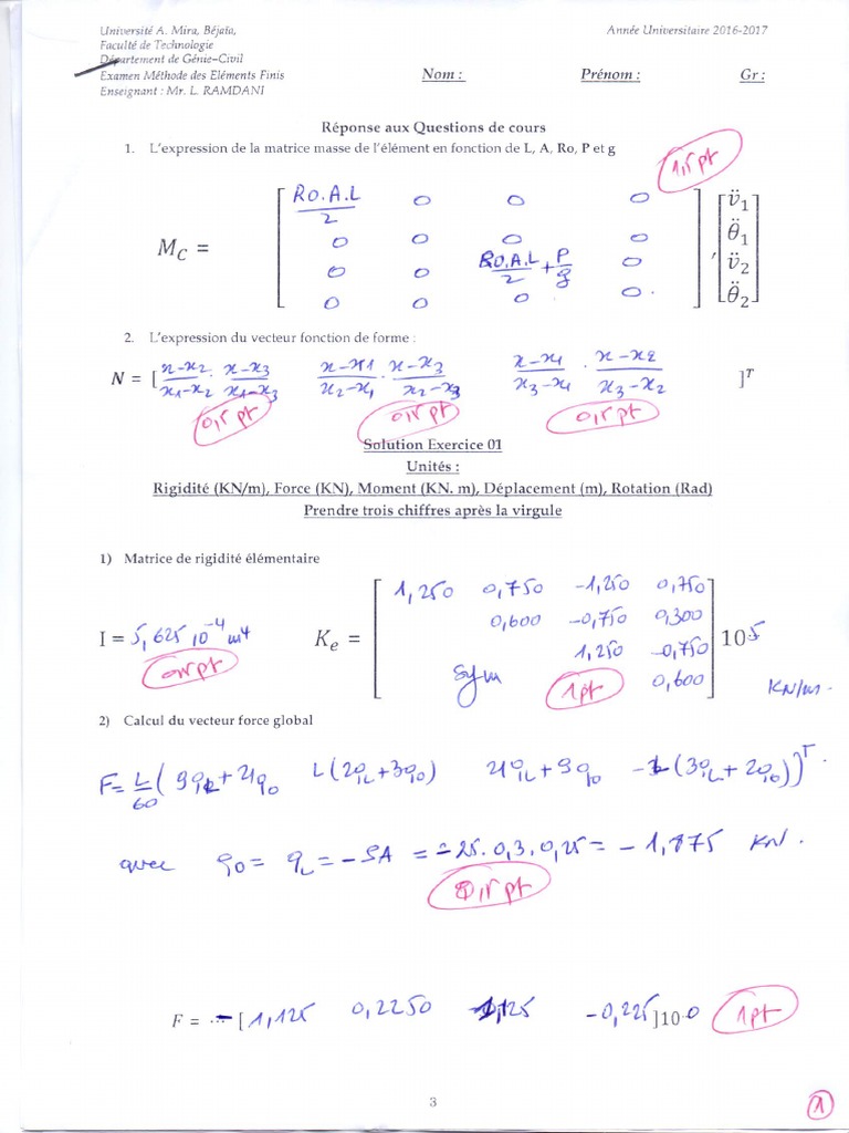 Solution Examen MEF | PDF
