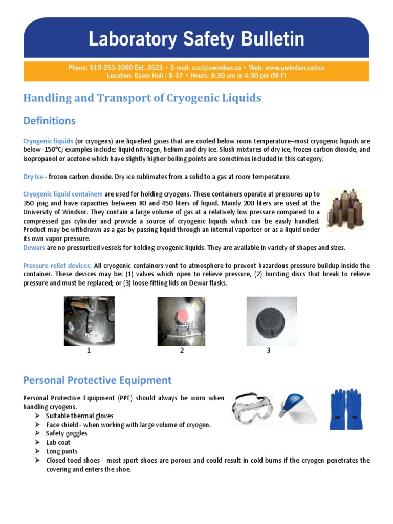 Handling and Transport of Cryogenic Liquids Definitions | Download Free ...