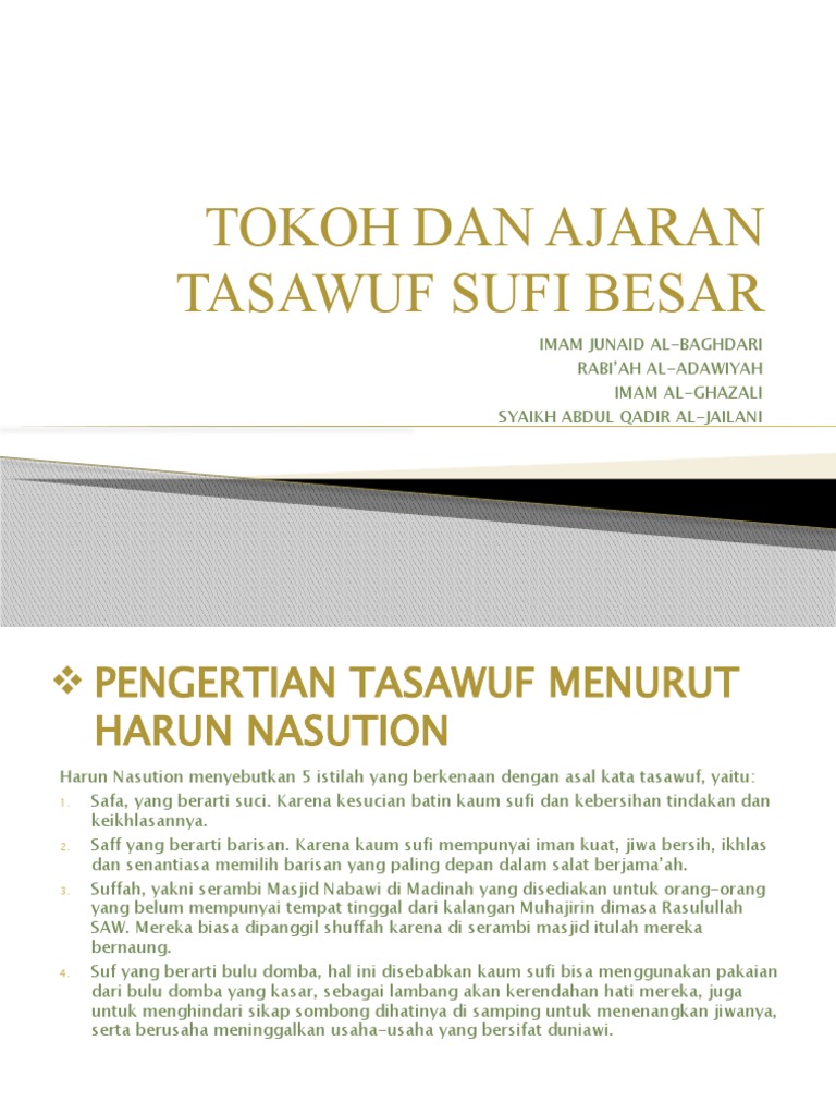 Tokoh Dan Ajaran Tasawuf Sufi Besar Pdf
