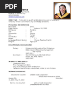 Jollibee Aplication Letter | PDF