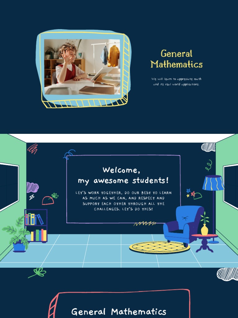 Chalkboard Mathematics Class Orientation Education Presentation ...