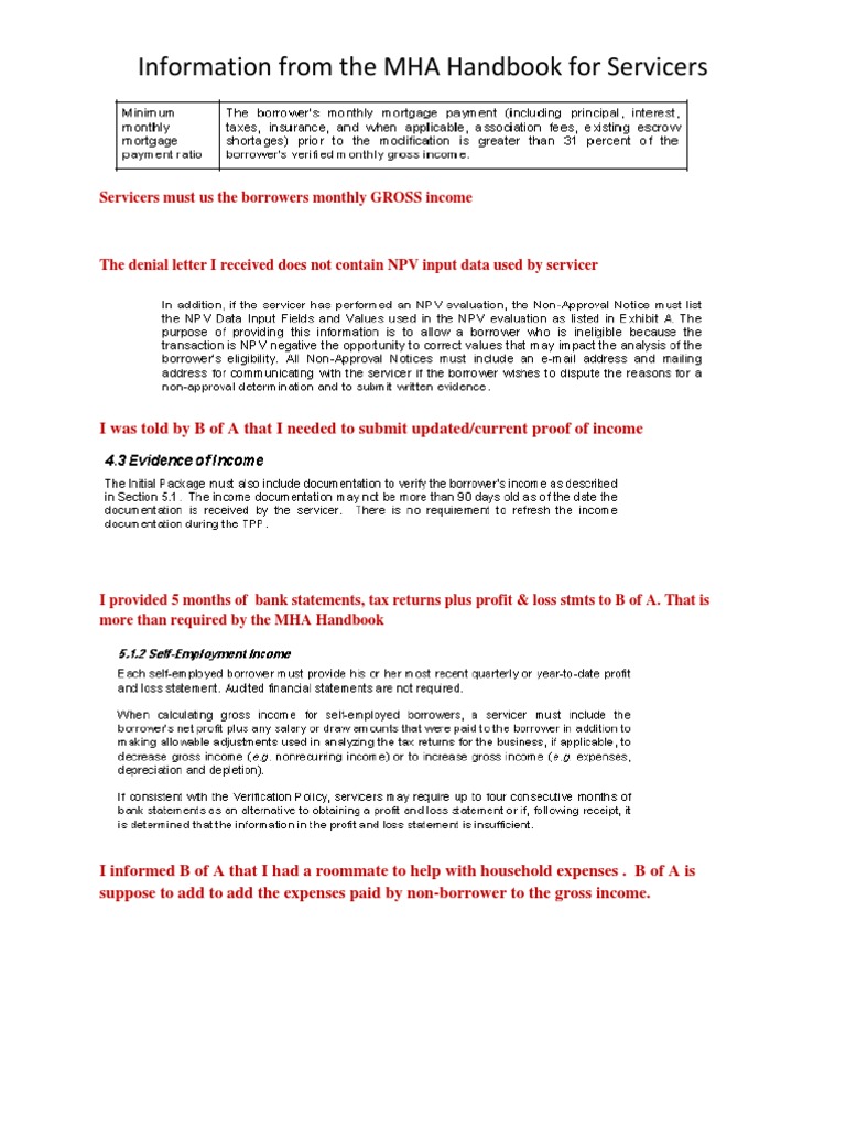 MHA Handbook Guidelines for Servicers | PDF