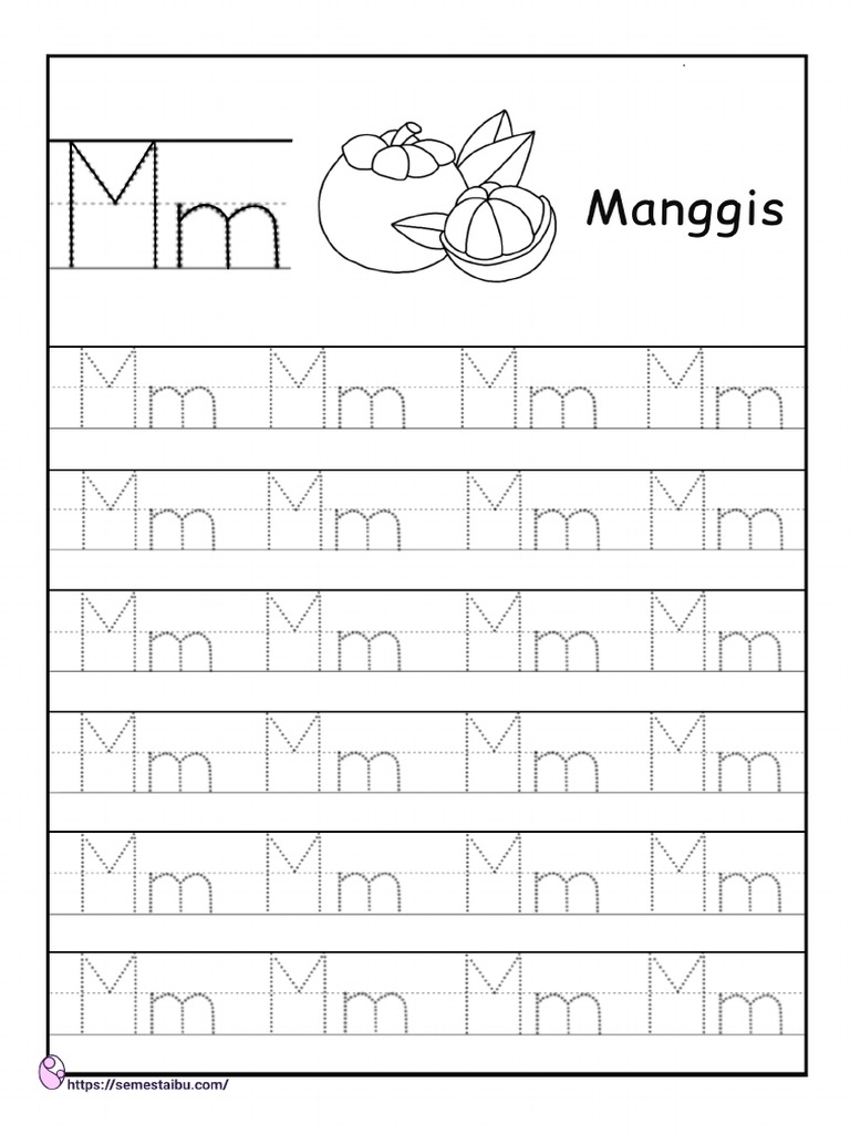 Menebalkan Huruf Abjad M | PDF