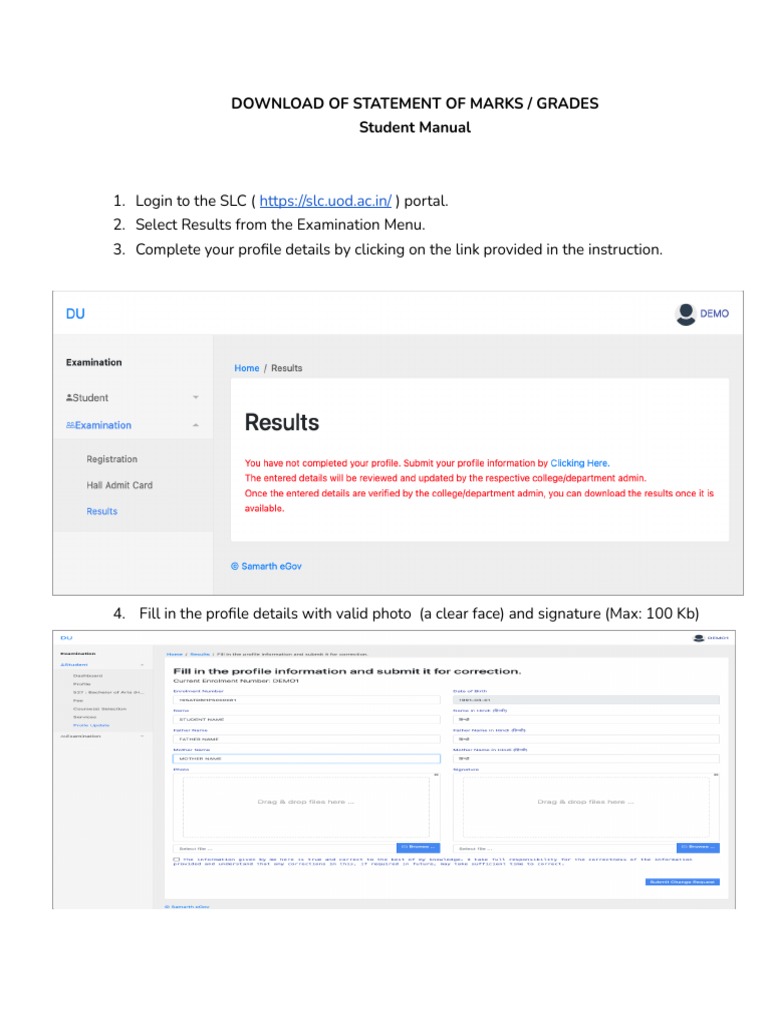 Student Manual - Result Download Process | PDF | Business