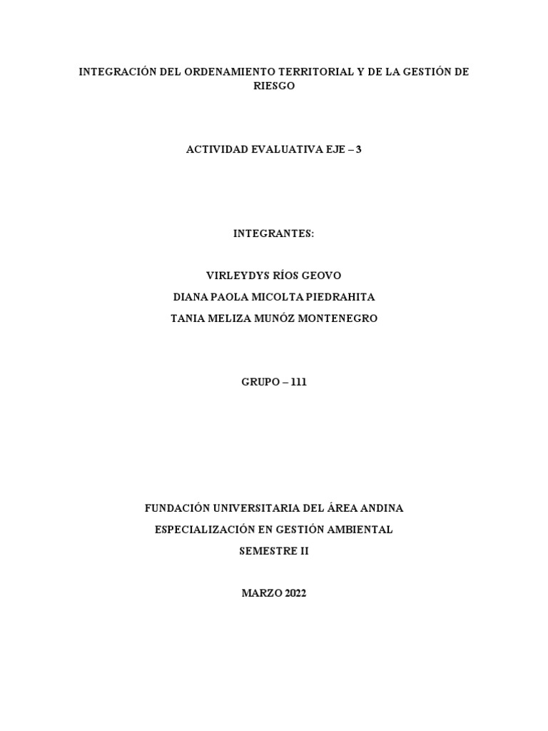 Pot Eje 3 Taller | PDF | Ciencias de la Tierra | Entorno natural