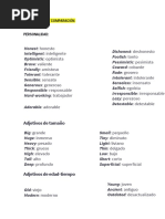 Adjetivos para Describir Sentimientos y Estados de Ánimo | PDF