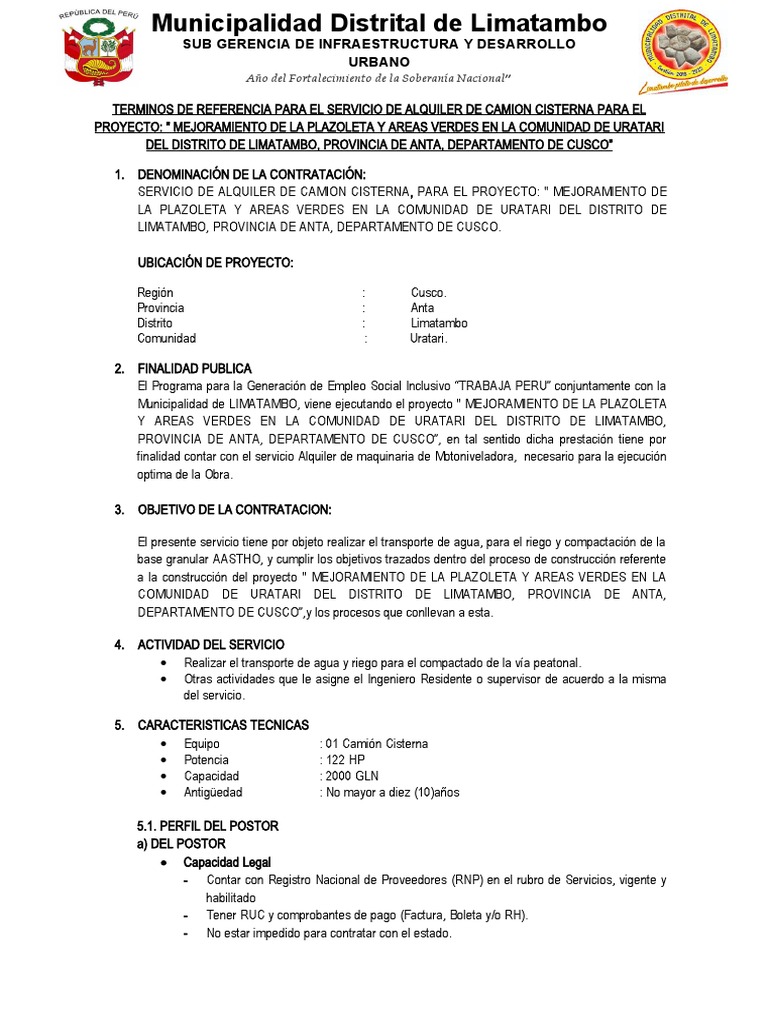 TDR Camion Cisterna | PDF