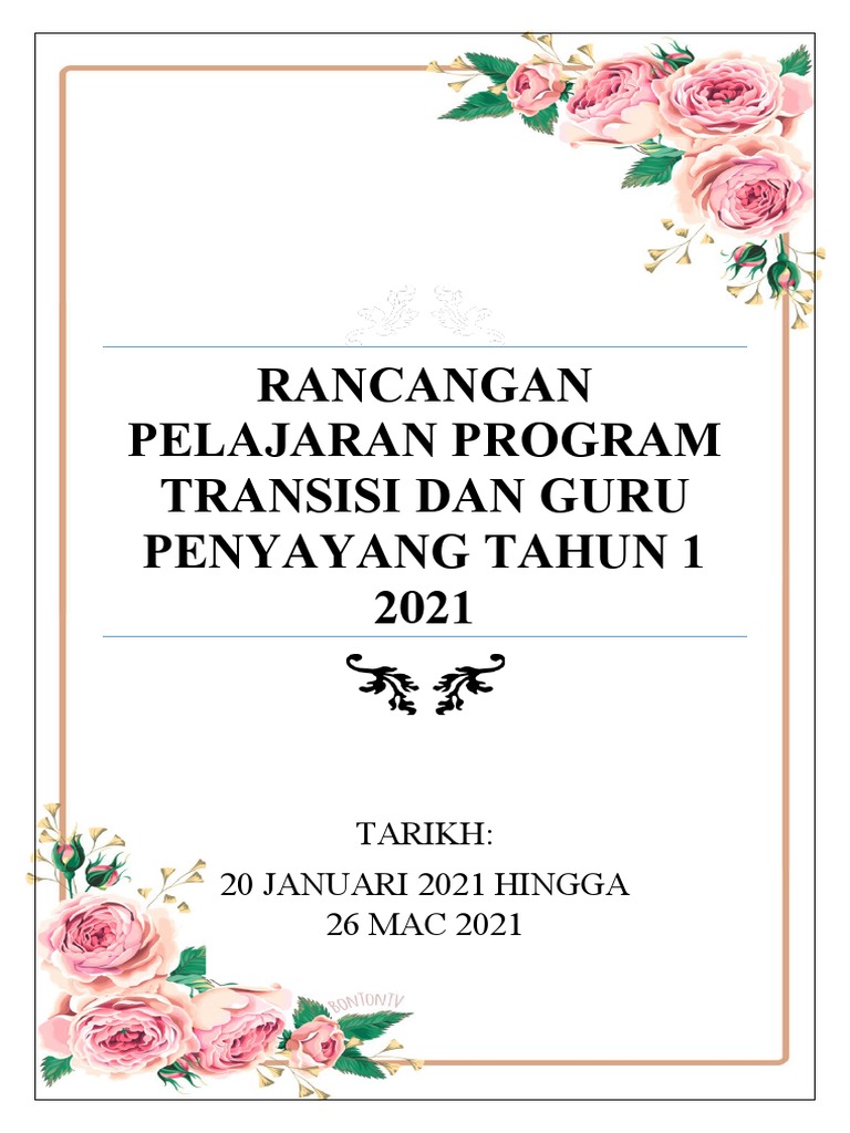 Rancangan Pelajaran Program Transisi Dan Guru Penyayang Tahun 1 2021 | PDF