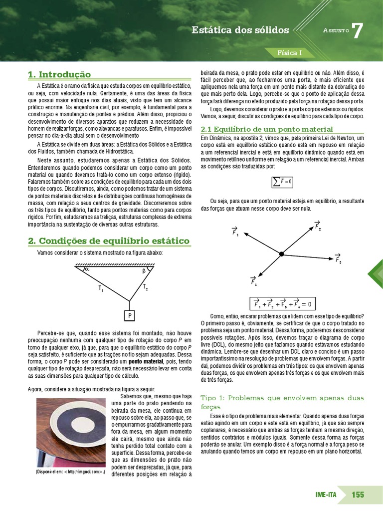 Apostila IME - ITA - Física Vol. 3 | PDF | Torque | Iniciativa/Conjuntura