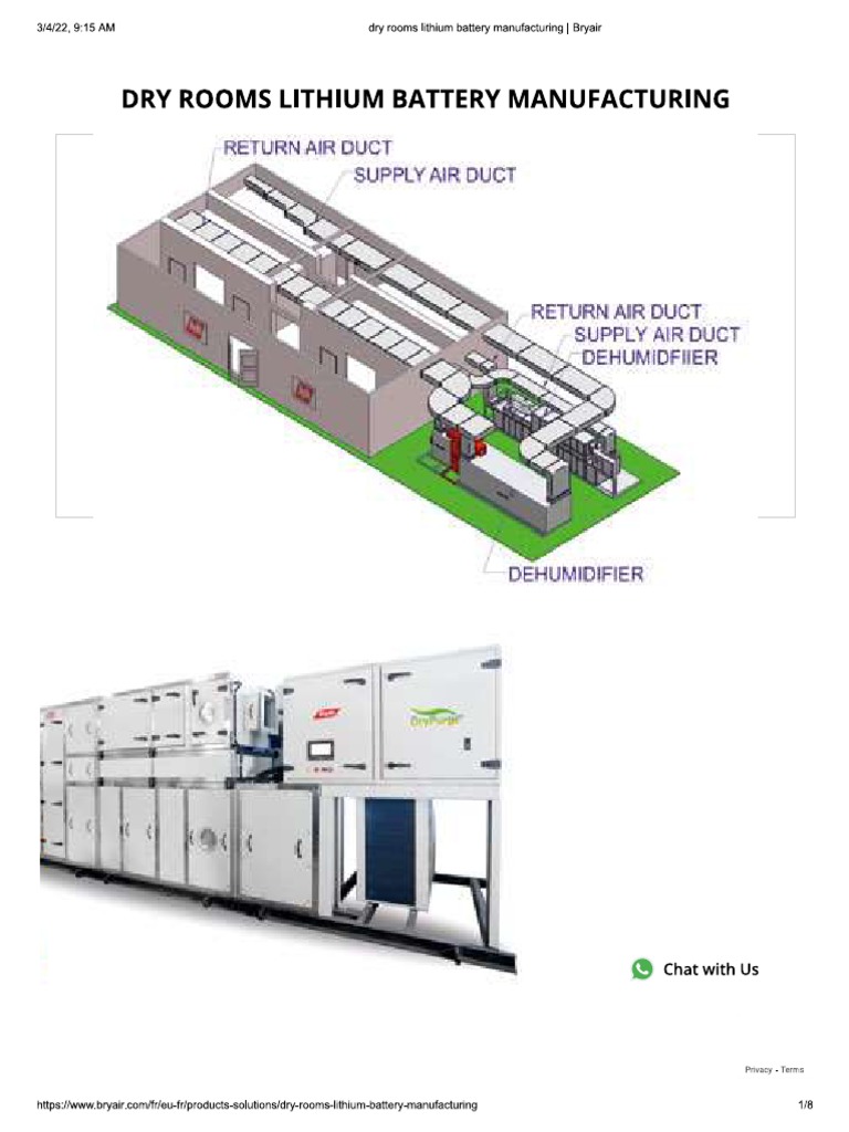 Dry Rooms Lithium Battery Manufacturing | PDF