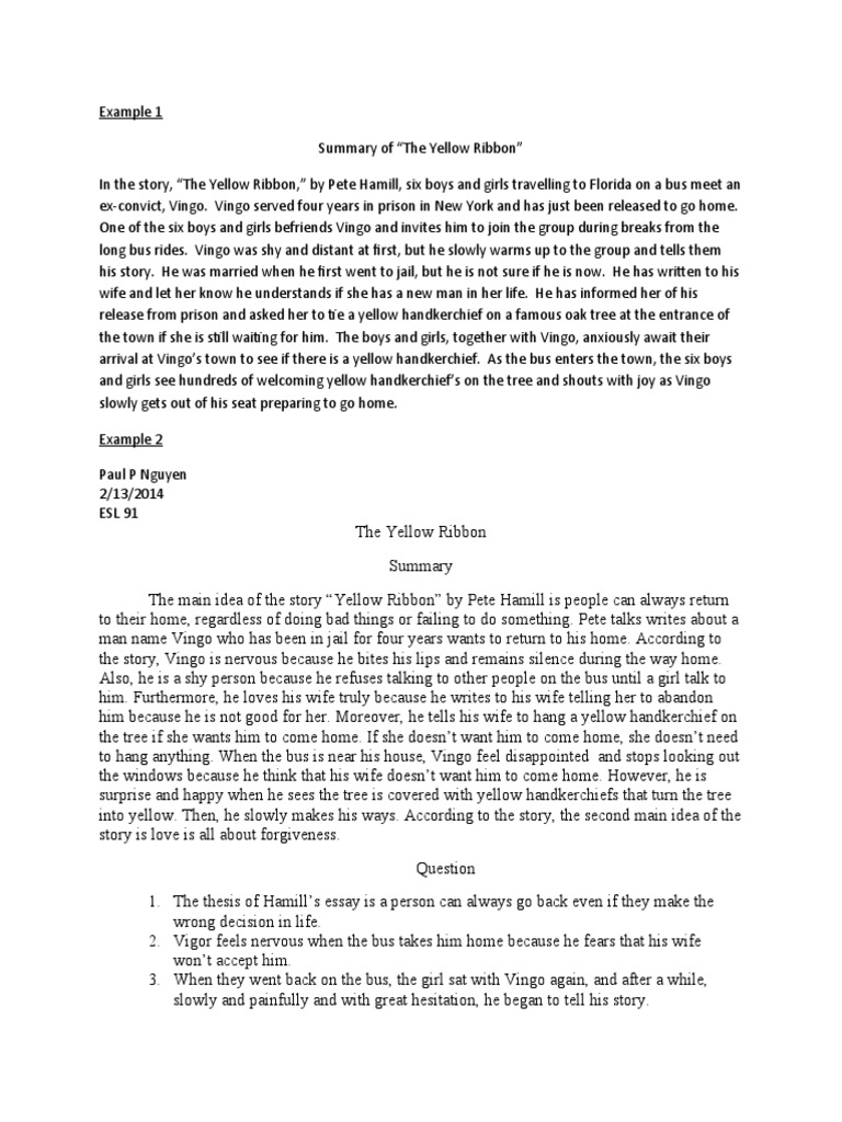 A Welcome Home: An Analysis of Pete Hamill's Short Story "The Yellow ...