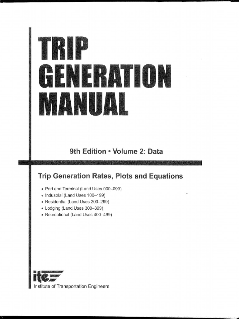 ITE, 2012 - Trip Generation Manual - 201411071426035221 | PDF