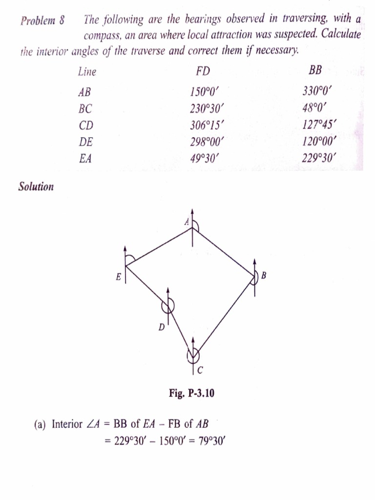 Problem On Interior Angle and Local Attraction | PDF | Angle