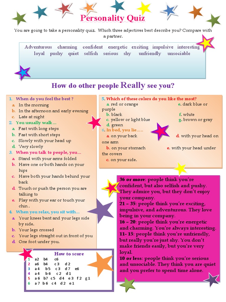 Personality Quiz | PDF | Chess | Chess Theory