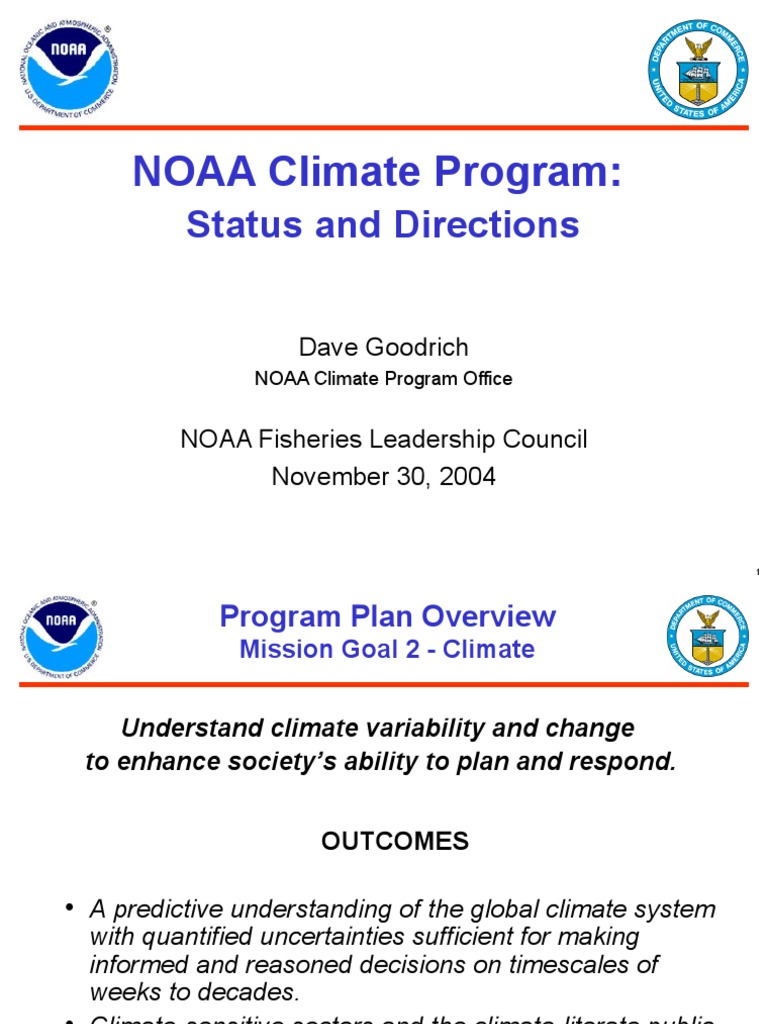 NOAA Climate Program:: Status and Directions | Download Free PDF ...