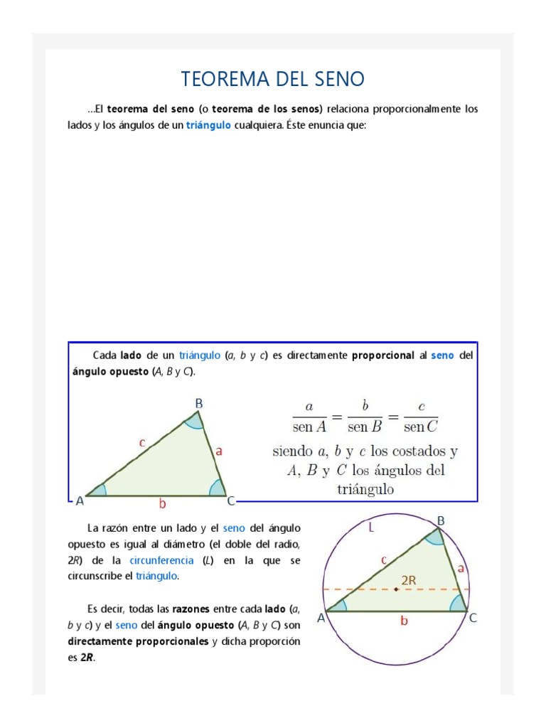 Teorema Del Seno | PDF