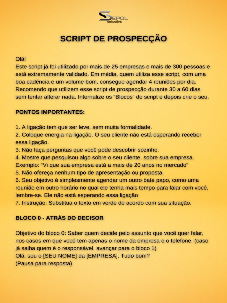 Script de Prospecção | PDF
