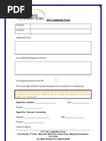 Job Completion Form | PDF | Career & Growth