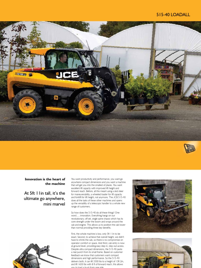 JCB 515-40 Loadall (US) Mar 2011 | PDF | Transmission (Mechanics) | Brake
