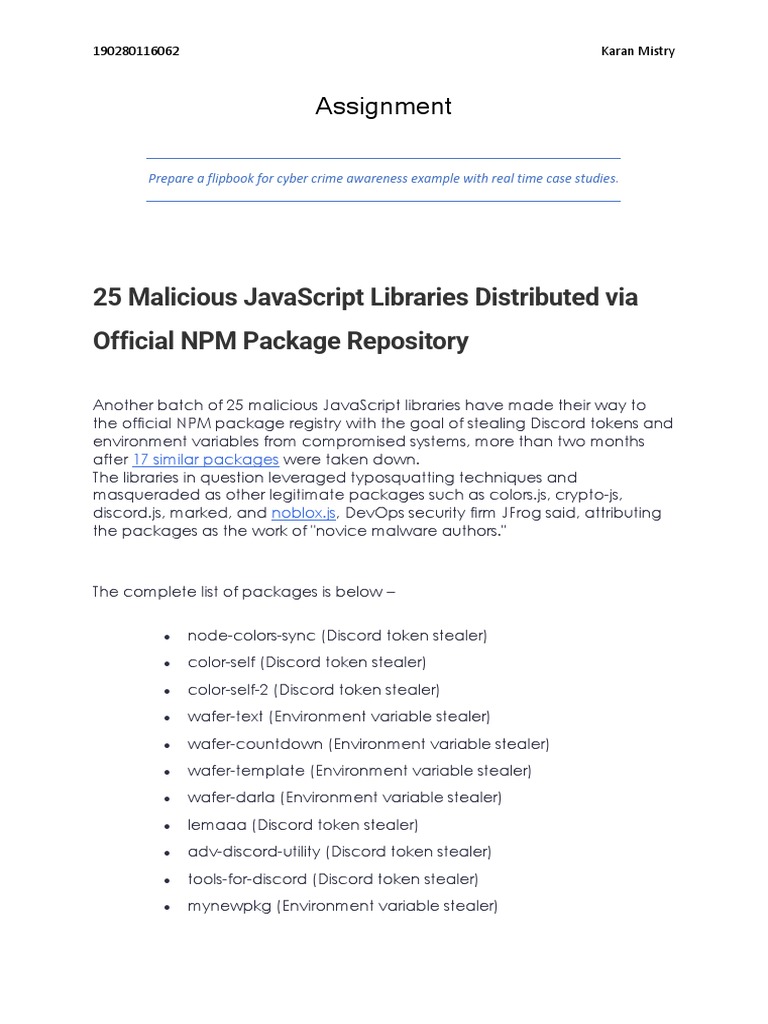 Case Study On Cyber Crime | PDF | Malware | Internet & Web