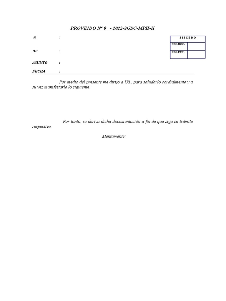 Modelo de Proveido | PDF