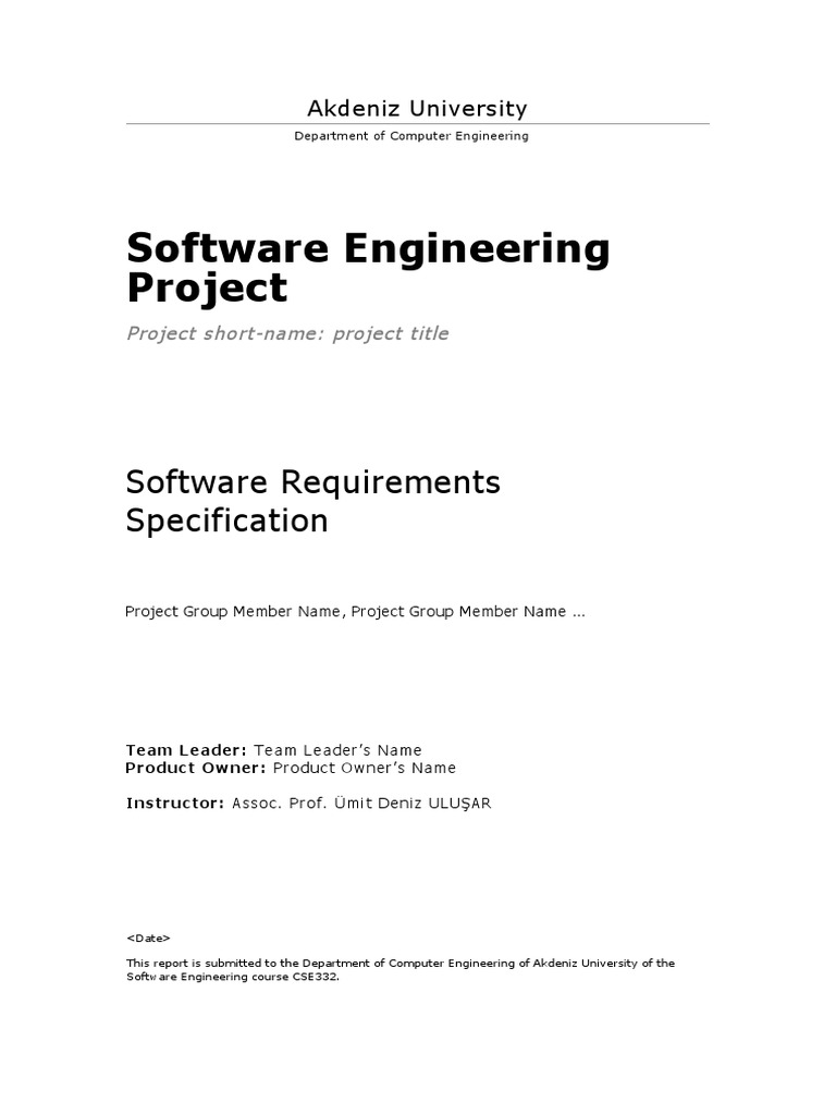 Software Requirement Report Template | PDF | Databases | World Wide Web